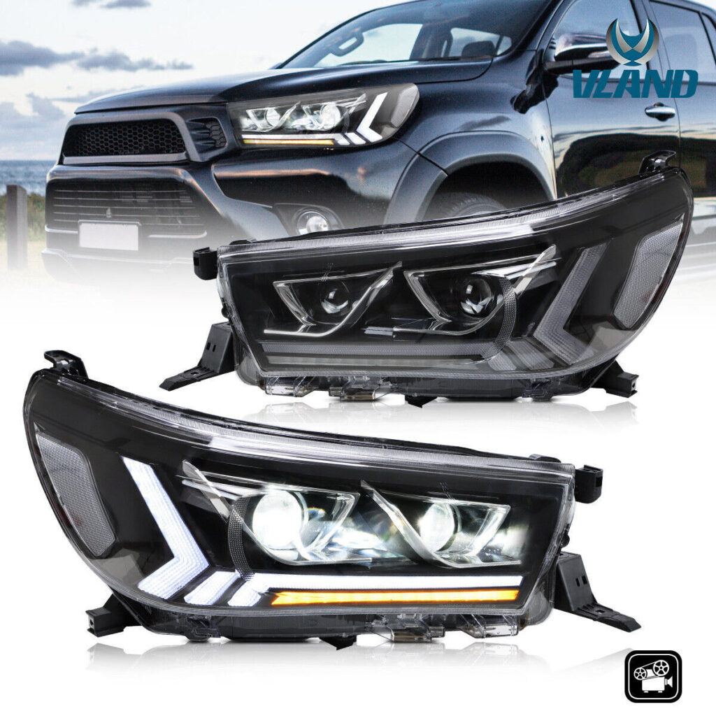 Headlights FOR 2015-2019 Toyota Hilux Full LED Pair | VLAND Australia