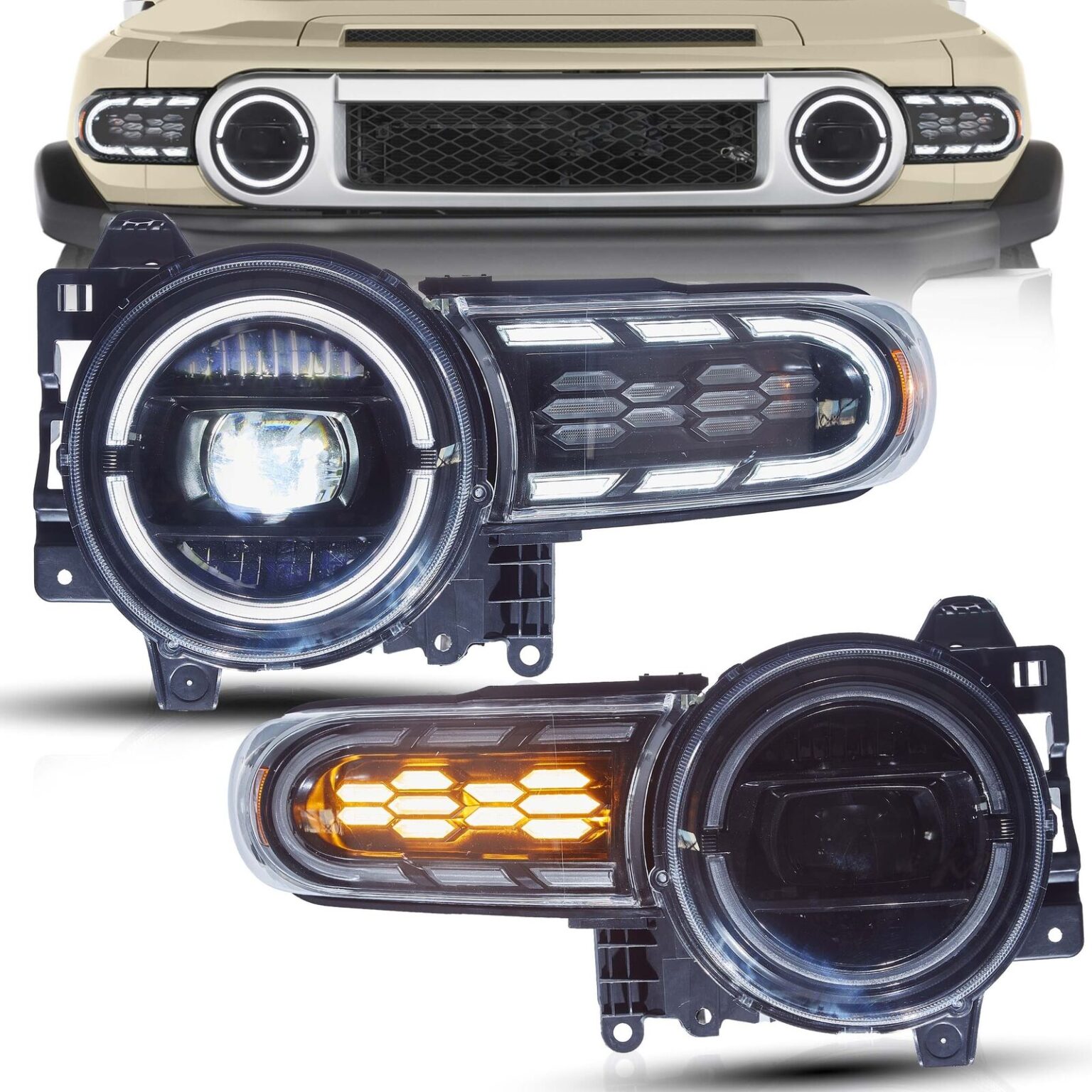 Headlights For Toyota FJ CRUISER 2007 - 2020 | VLAND Australia