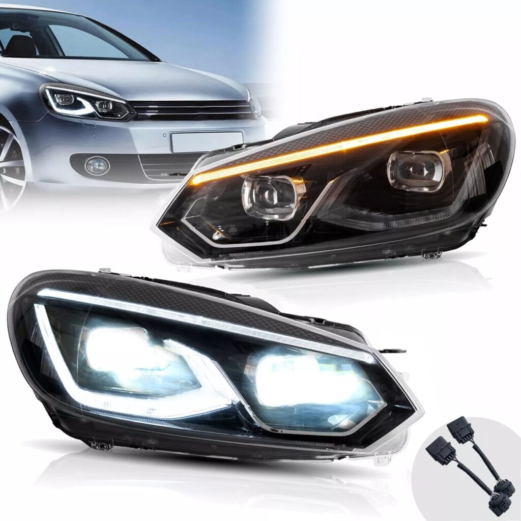 Headlights For VW 2008 - 2013 Volkswagen Golf 6 MK6 | VLAND Australia