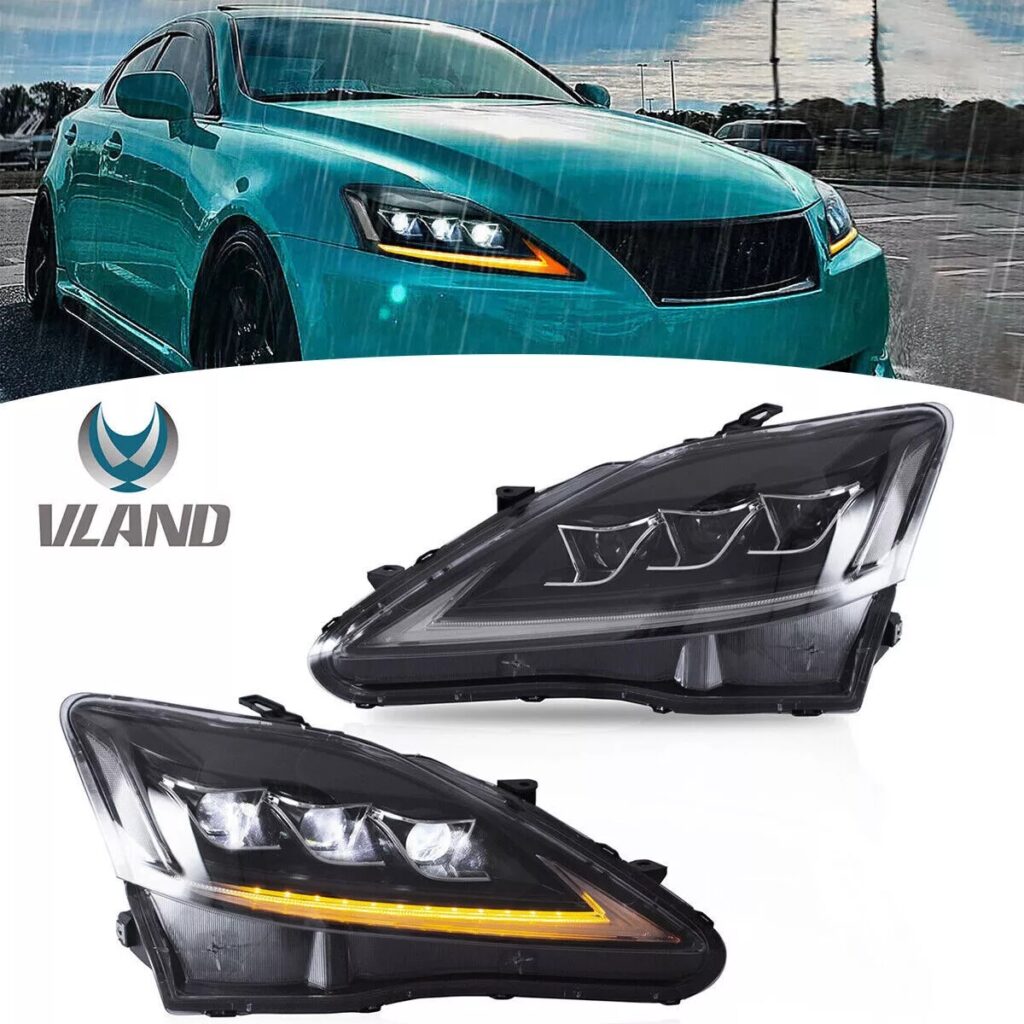 Headlights for 2006-2013 Lexus IS250 I250C IS350 IS350C IS220d ISF ...