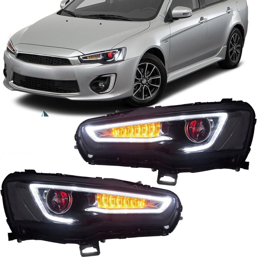 Headlights For Mitsubishi Lancer 2008 - 2017 Pair | VLAND Australia