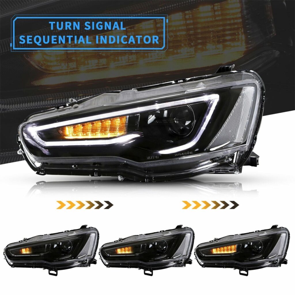 Headlights For Mitsubishi Lancer 2008 - 2017 Pair | VLAND Australia