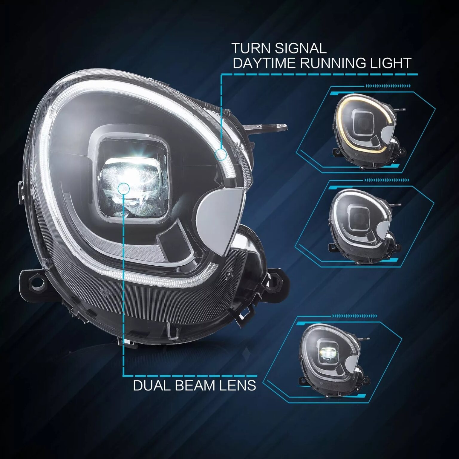 Headlights For 2010-16 Mini Cooper Countryman R60 Pair | VLAND Australia