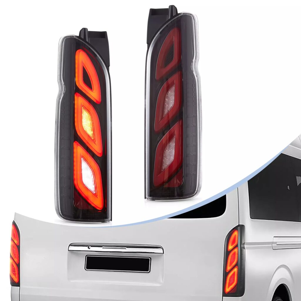 Clear Tail Lights Fit 2005 - 2018 Toyota Hiace - VLAND Australia